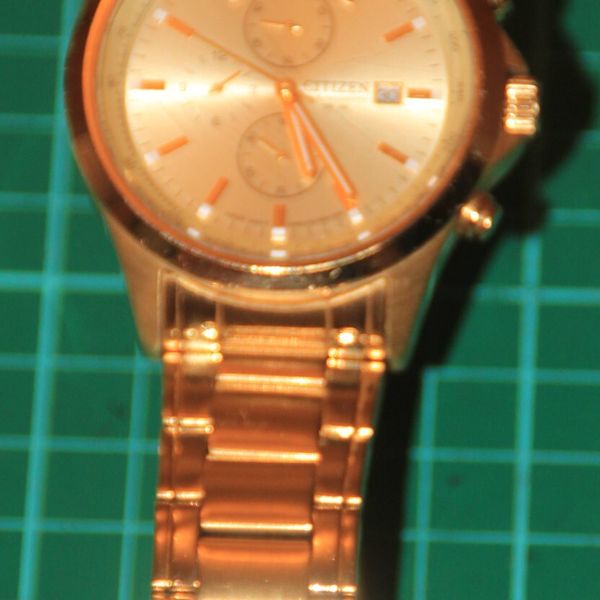 CITIZEN GOLD PLATED CHRONOGRAPH 0510-S086051 48mm DIAMETER INCLUDING ...