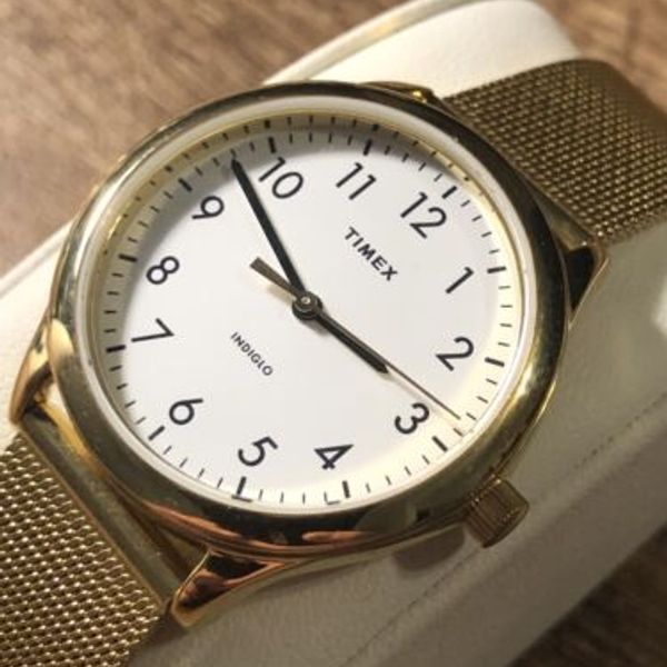 Timex Watch Indiglo Backlight 50M WR Stainless Steel Band WristWatch ...