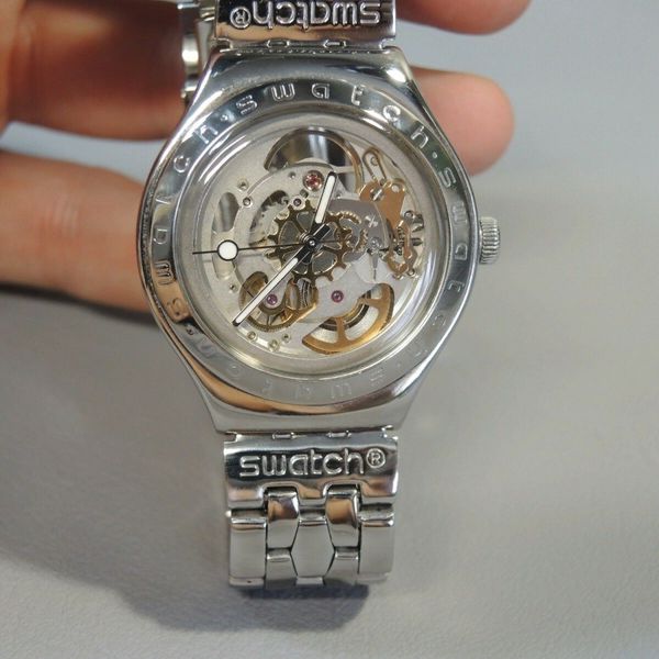Swatch Watch BODY & SOUL YAS100G Rare Mechanical Automatic Swiss Steel ...