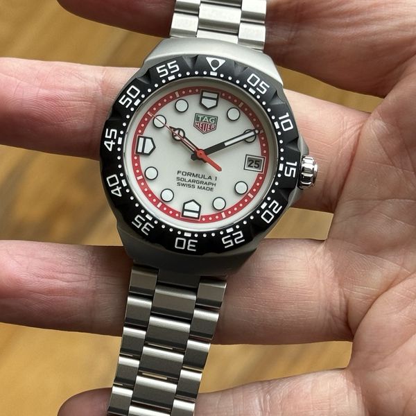 Tag Heuer Formula 1 Solargraph 2025 38mm Steel Opaline Dial Black Bezel ...
