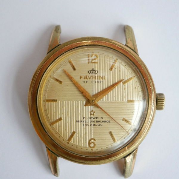 VINTAGE FAVRINI DE LUXE 21 JEWELS SWISS MADE MENS WATCH | WatchCharts ...