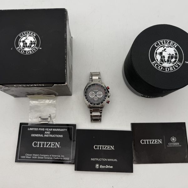 Citizen B620-S096049 Eco-DRIVE Mens Black/Red Watch Chronograph ...