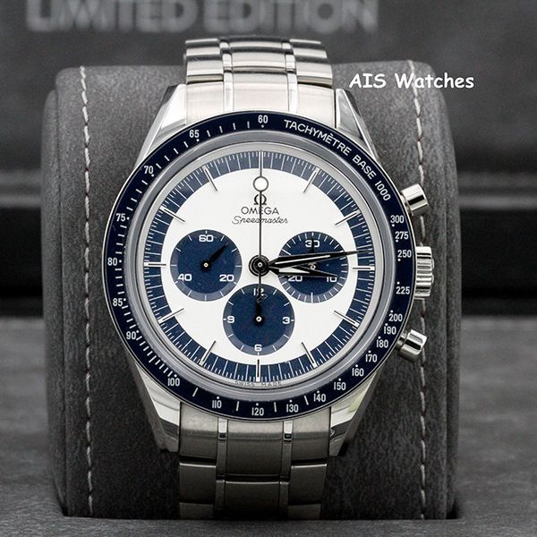 FSOT: Omega Speedmaster CK2998 Blue SS Bracelet / Leather 311.33.40.30 ...