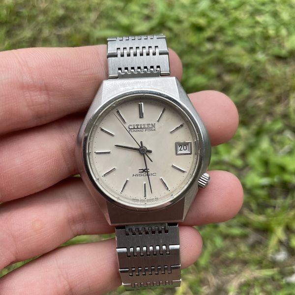 Vintage Citizen Hisonic 3711 Quartz Sweep Second Tuning Fork 38mm Men's ...