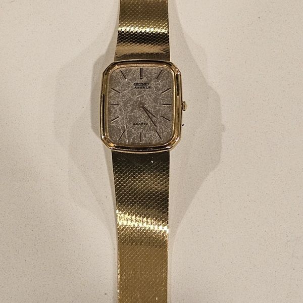 Vintage 80s Seiko Lassale Quartz Ultra Thin Gold Tone 5930-5527 Men's Watch | WatchCharts ...