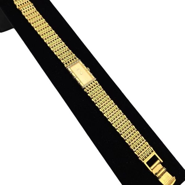 Vtg Seiko Slimline Gold Tone Quartz Wristwatch With Rectangular Face ...