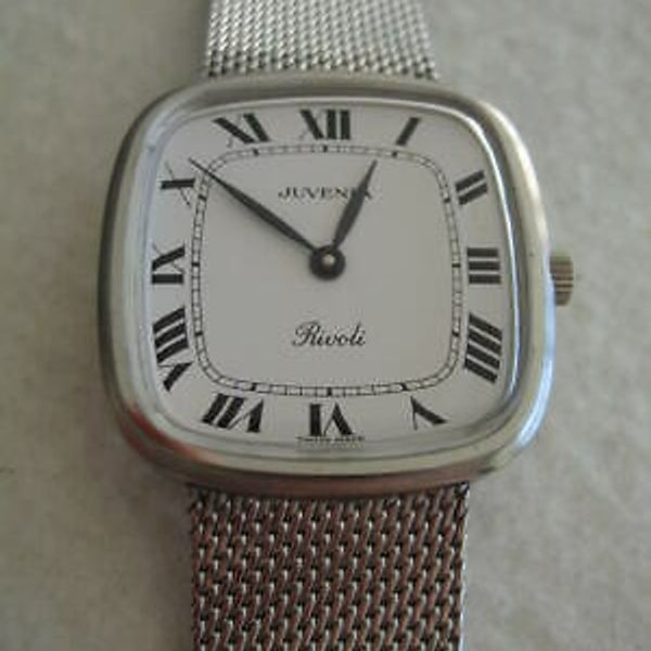 NOS NEW VINTAGE SWISS MECHANICAL HAND WINDING MEN'S JUVENIA RIVOLI ...