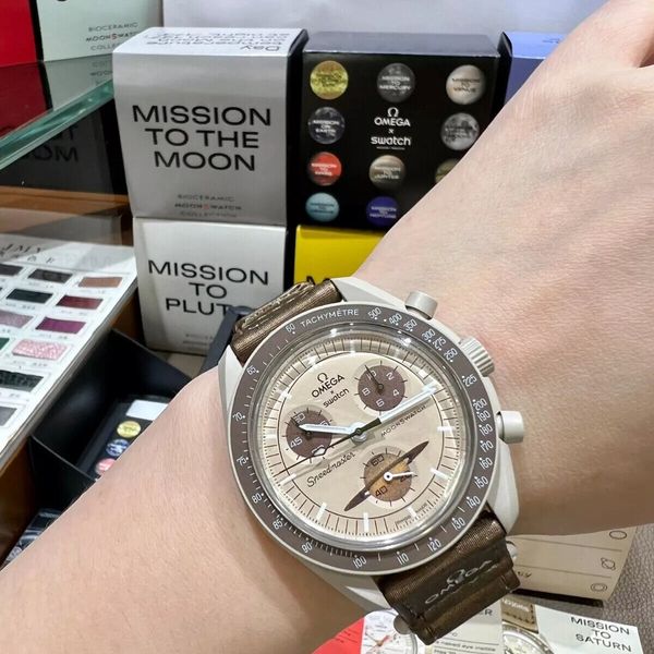 NEW Swatch x Omega Moonswatch Mission To Saturn Watch - With Box ...