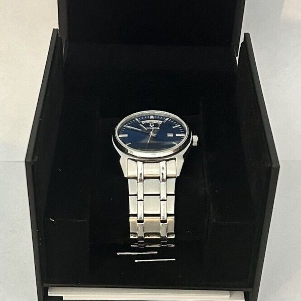 Bulova Classic Surveyor Mens watch 96C125 Blue Dial | WatchCharts ...