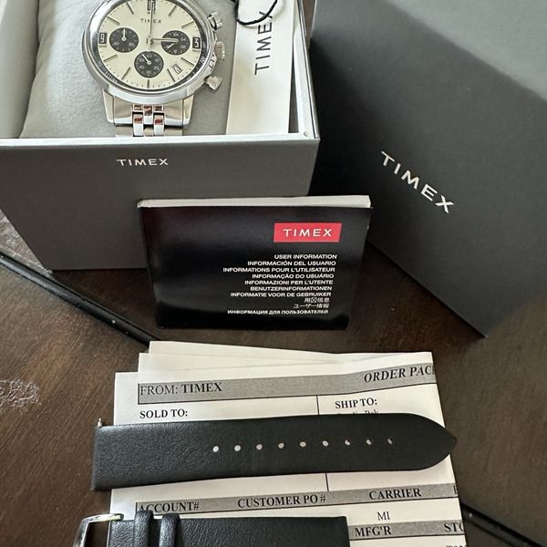 Timex Marlin Chronograph First Edition Original Release With 2 Straps ...