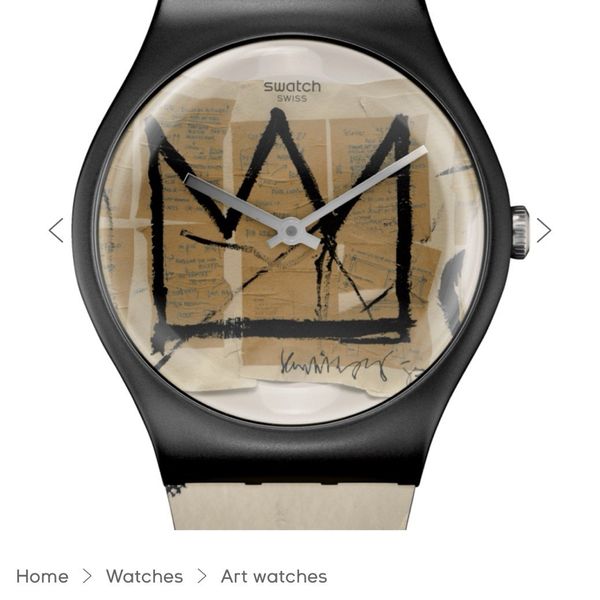 Swatch Unisex Untitled by Jean-Michel Basquiat Analog Quartz Watch ...
