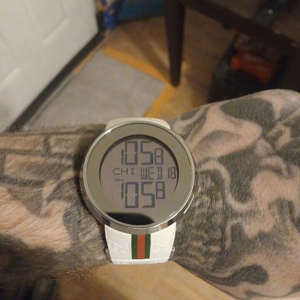 White Gucci Digital Watch | WatchCharts Marketplace
