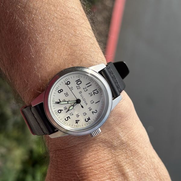 Bulova Hack 96A246 Ivory Dial Automatic Watch â Mint Condition, Brown ...