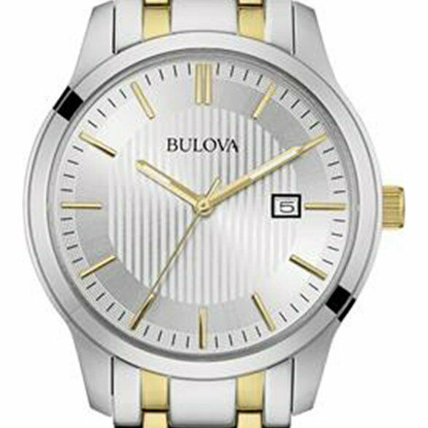 Bulova Men's 98B263 Two Tone Stainless Steel Silver Dial Bracelet Watch ...