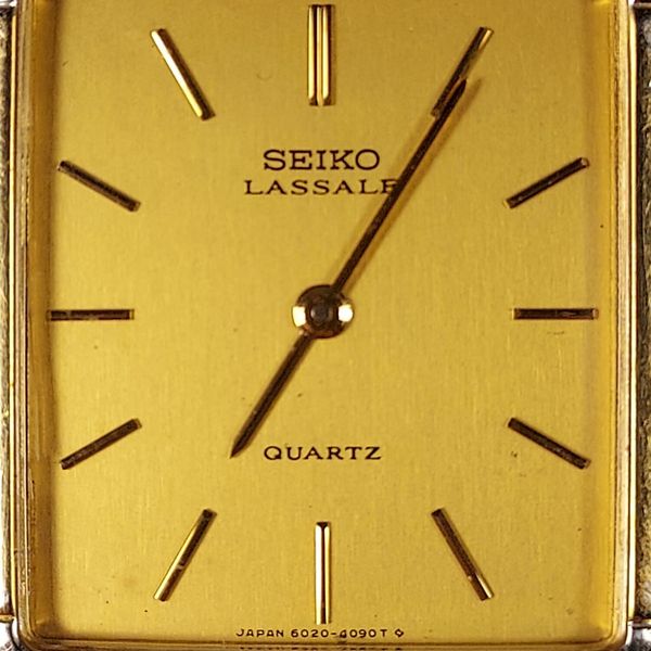 Vintage Seiko Lassale Men's Tank Watch 6020-5829 Gold Tone for Parts/Repair | WatchCharts ...