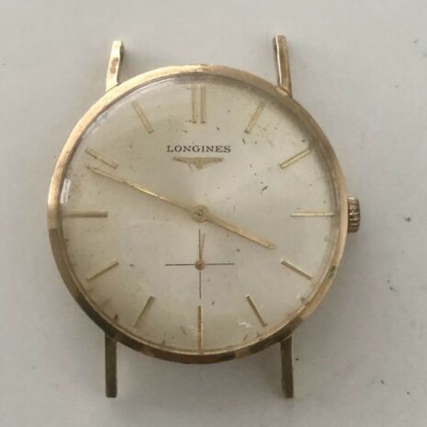 A Working 9ct Gold Gentlemen’s LONGINES watch With No Lugs ...