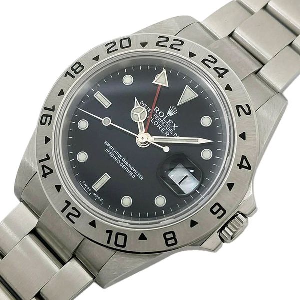 Rolex Rolex Explorer F number black dial SS 16570 men's watch [pre ...