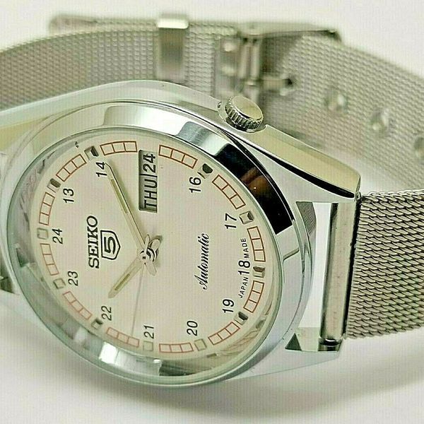 seiko 5 automatic men's silver dial 6309 day/date vintage japan watch run order | WatchCharts ...