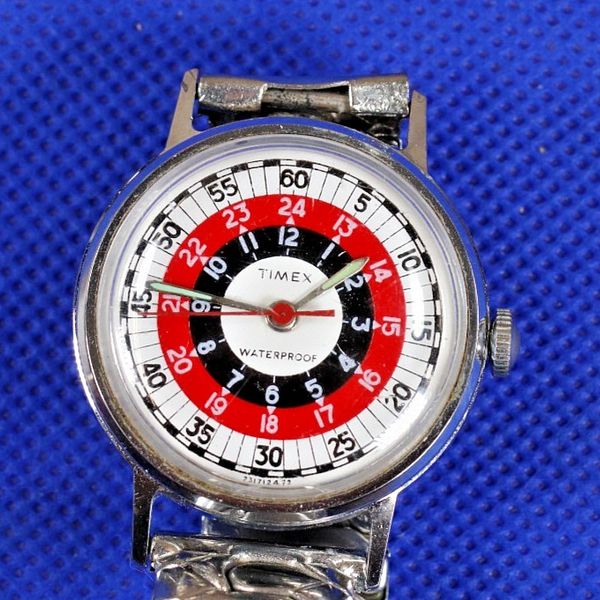 Vintage Timex Bullseye Sprite Wind Up Wristwatch with Excalibur 49 ...