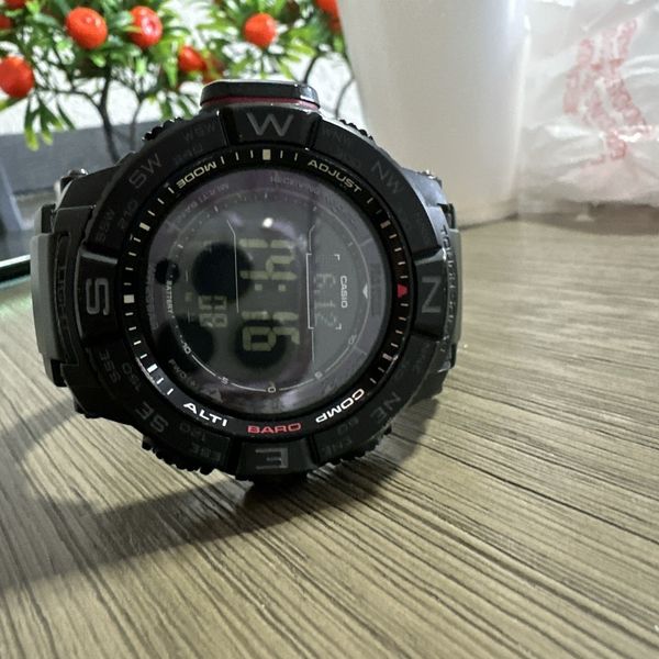 Casio Pro Trek Men's Watch PRW3510Y Solar Triple Sensor Digital Black ...