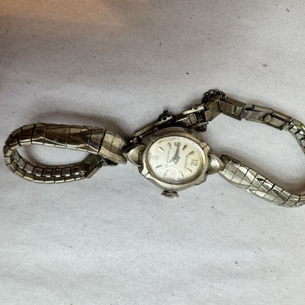 Vintage Bulova M4 Womenâ s Wrist Watch Mechanical 10k Rolled Gold Plate ...