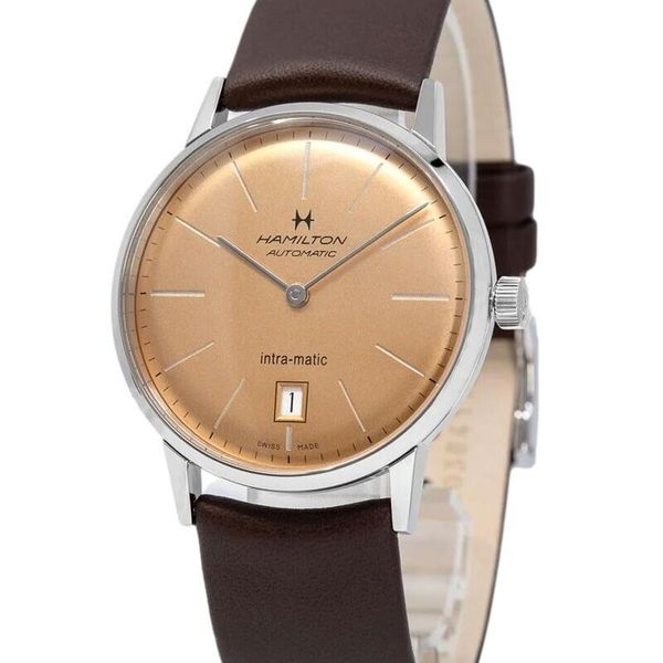 Hamilton American Classic Intra-Matic 38mm Champagne Dial Mens Watch ...