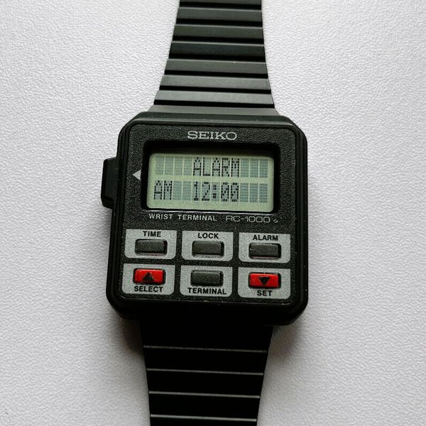 VINTAGE SEIKO WRIST TERMINAL WATCH RC-1000 COMPUTER POWER NOS 1985 ...