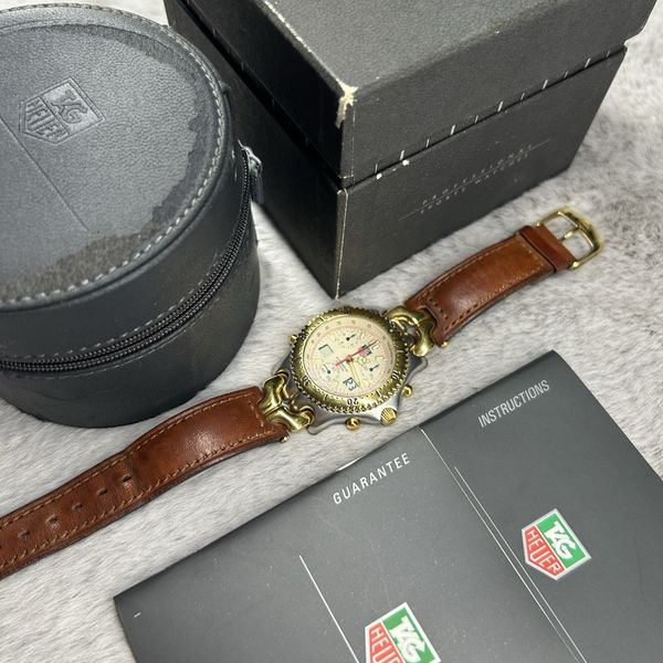 Menâ s 39mm TAG Heuer SEL S25.706 Senna Leather Strap S/EL with box ...