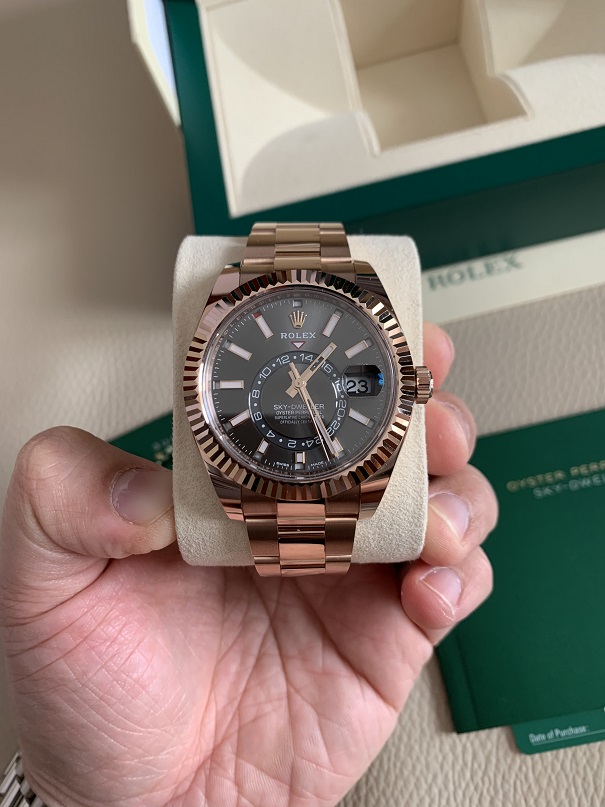 FSOT: Rolex 326935 Skydweller - Rose Gold - Rhodium Dial on Bracelet ...