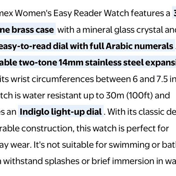 Timex Women's Easy Reader Indiglo Watch WR 2 Tone TW2P78700 -New ...