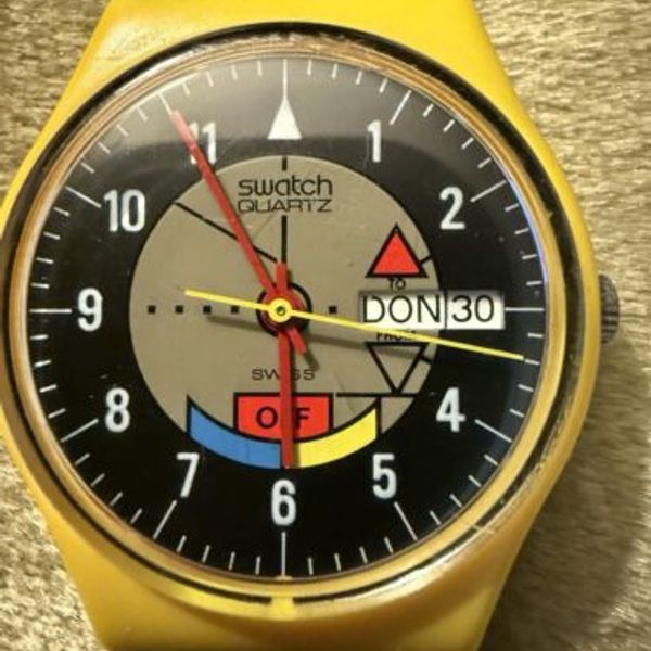 Rare Menâ s Swatch Watch 1985 Yamaha Racer Originals - Multi Colored ...