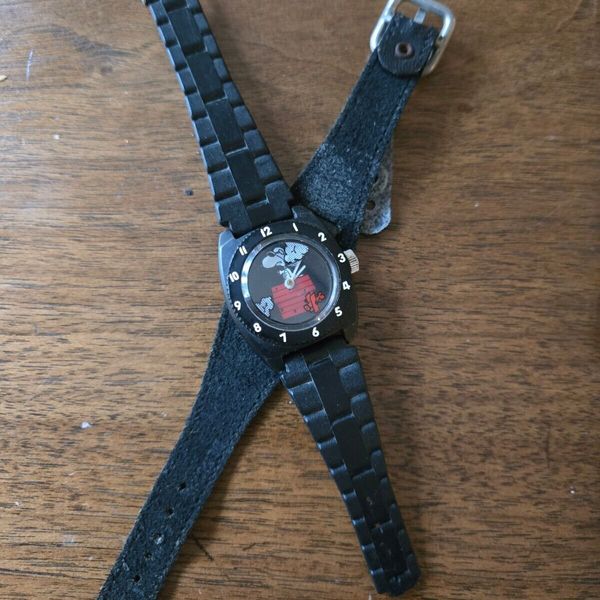 Vintage Timex Snoopy And The Red Baron Mystery Dial Watch 1965 Works | WatchCharts Marketplace