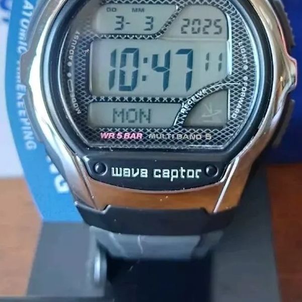 Casio WV58A-1AV, Digital Waveceptor Watch, World Time, Chronograph ...