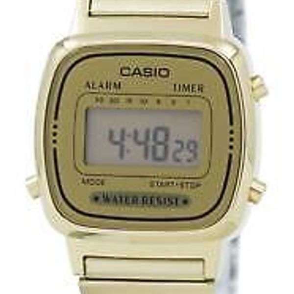 Casio Digital Stainless Steel Alarm Timer Stopwatch LA670WGA9DF 30M ...