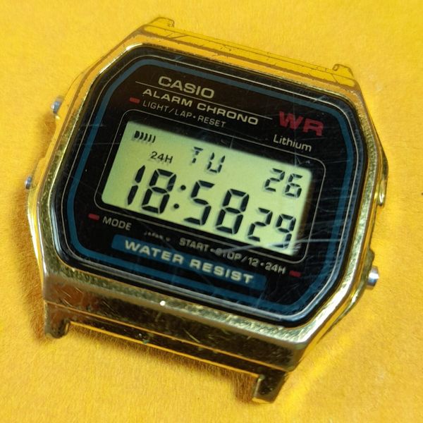 Vintage Casio digital Watch A159WGE 593 JAPAN DH - WITH a broken lug ...