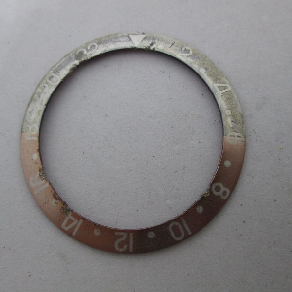 VINTAGE ROLEX GHOST BEZEL INSERT FOR GMT 1675 RED BACK | WatchCharts ...