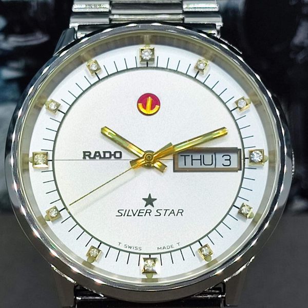 NOS RARE VINTAGE RADO SILVER STAR WRISTWATCH 1970'S PERFECT WORKING ...