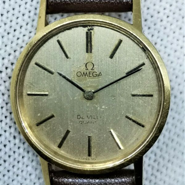 1978 Omega DeVille Cal.1351 Quartz 591.0044 Gold Plated Ladies Watch ...
