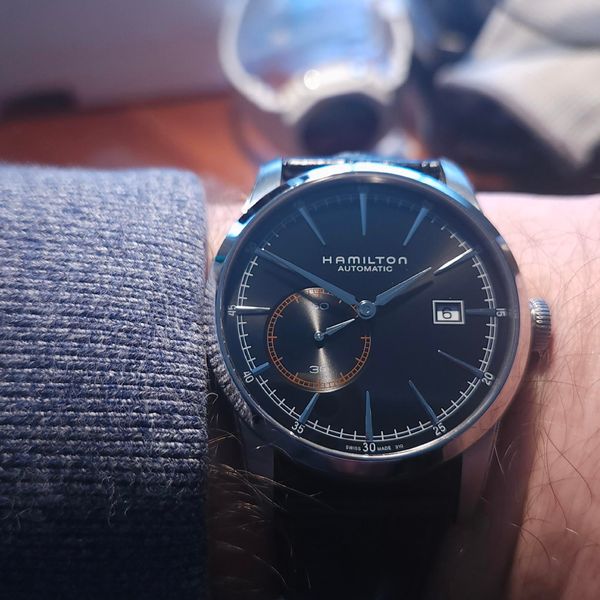 [WTS] Hamilton Railroad watch black dial, small seconds hand and black ...