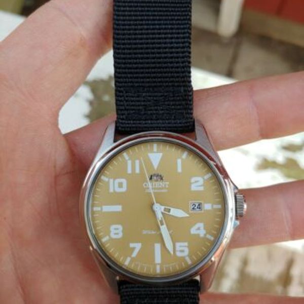 RARE! Orient ER2D-C0-A CA Khaki Dial Automatic pilot field watch ...
