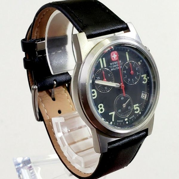 RARE,UNIQUE Men's SWISS CHRONOGRAPH Watch WENGER SWISS MILITARY 79110 ...