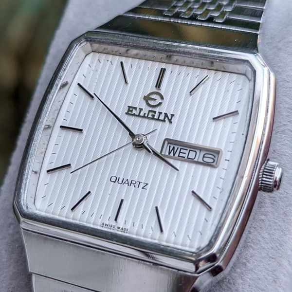 [WTS] Rare ! VINTAGE ELGIN ????– Swiss made / Elgin quartz /TEXTURED ...