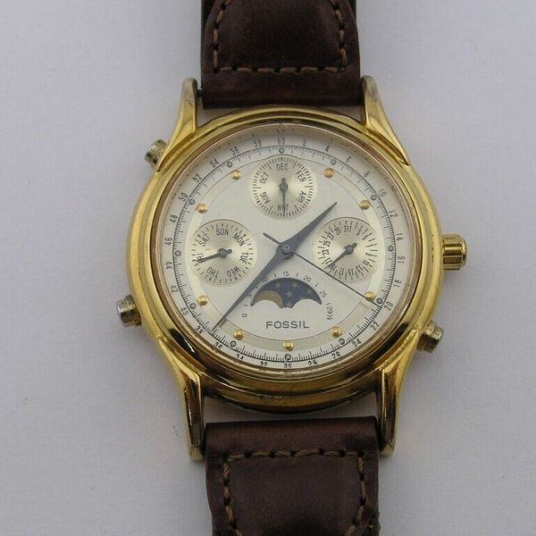 Vintage Fossil TG-4012 Triple Date Moon Phase Watch 1994 | WatchCharts ...