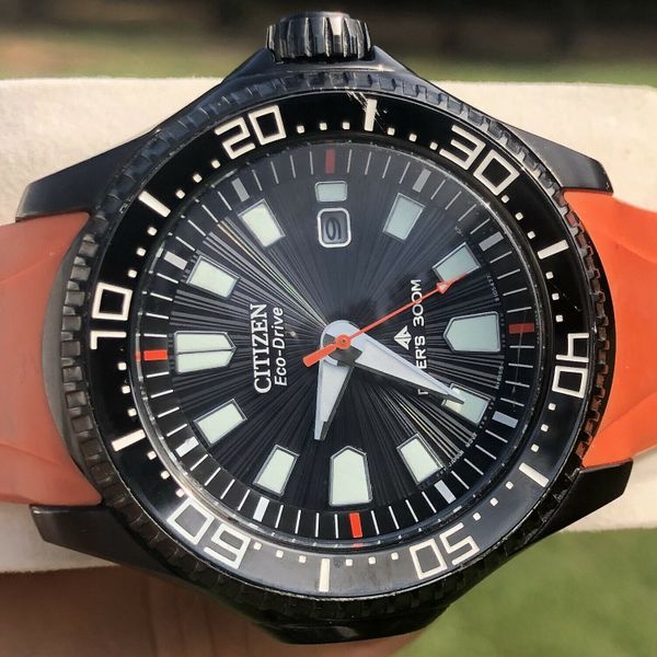 Men's CITIZEN ECO DRIVE Divers Date 300M Wristwatch SOLAR E168-S078466 ...