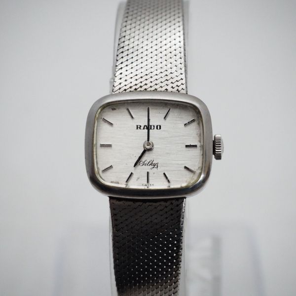 For Parts Rado Watch Manual Ladies 21mm Vintage Square Silver Dial ...