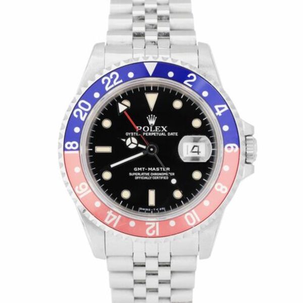 UNPOLISHED 1991 Rolex GMT-Master 40mm PEPSI Red Blue PATINA Steel Watch ...