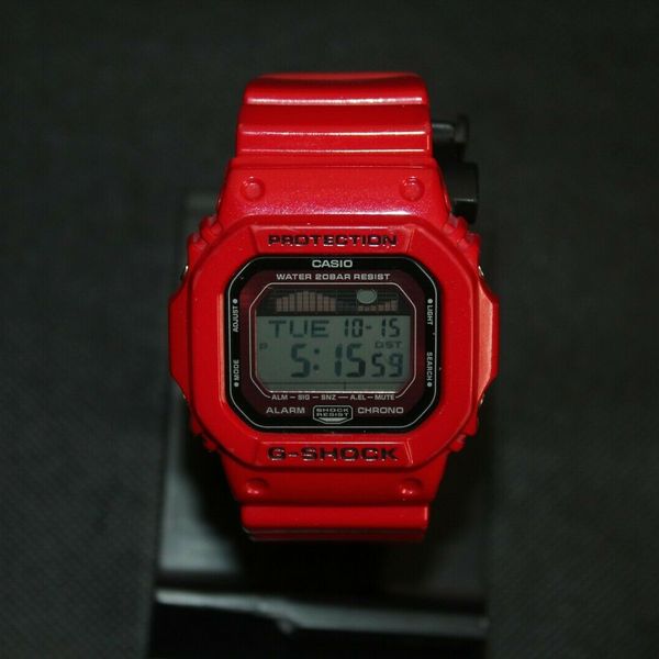 RED MEN'S CASIO G-SHOCK G-GLIDE GLX-5600 3151 THAILAND H 20 BAR DIGITAL ...