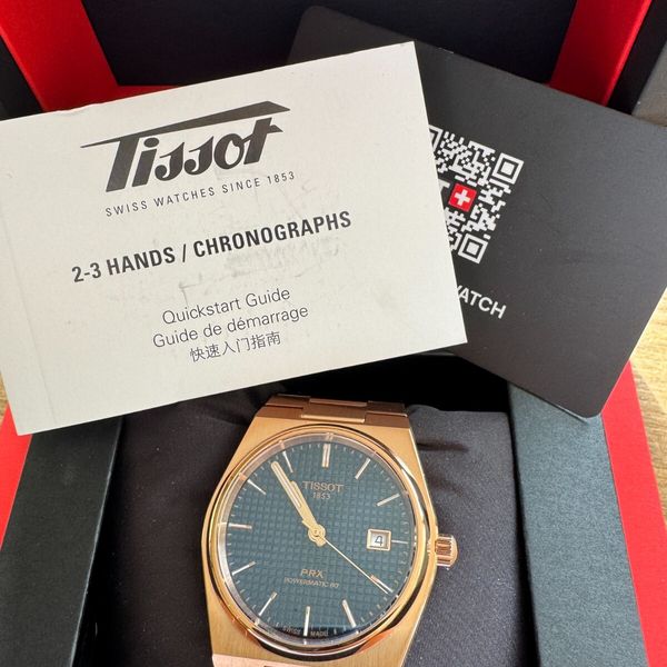 Tissot PRX Powermatic 80 Rose Box & Papers 03.25 UNWORN LP â ¬895 ...