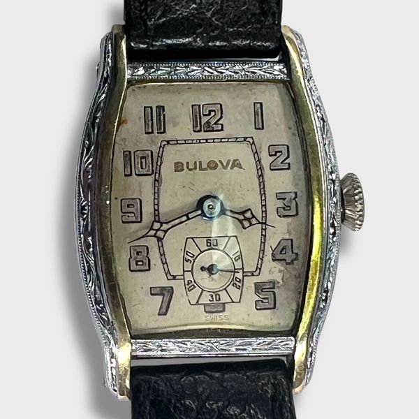 intage 1930s Bulova Flip-Top Watch, White Gold Plated, Working ...