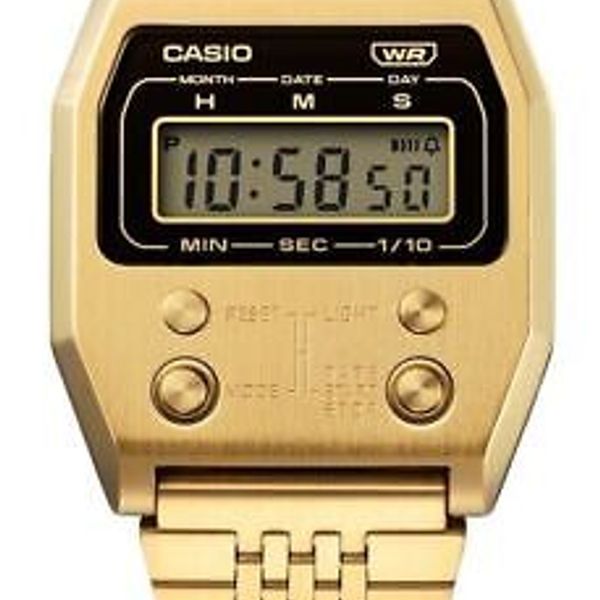 Casio Vintage Digital Stainless Steel Casual Quartz Unisex Watch A1100G ...